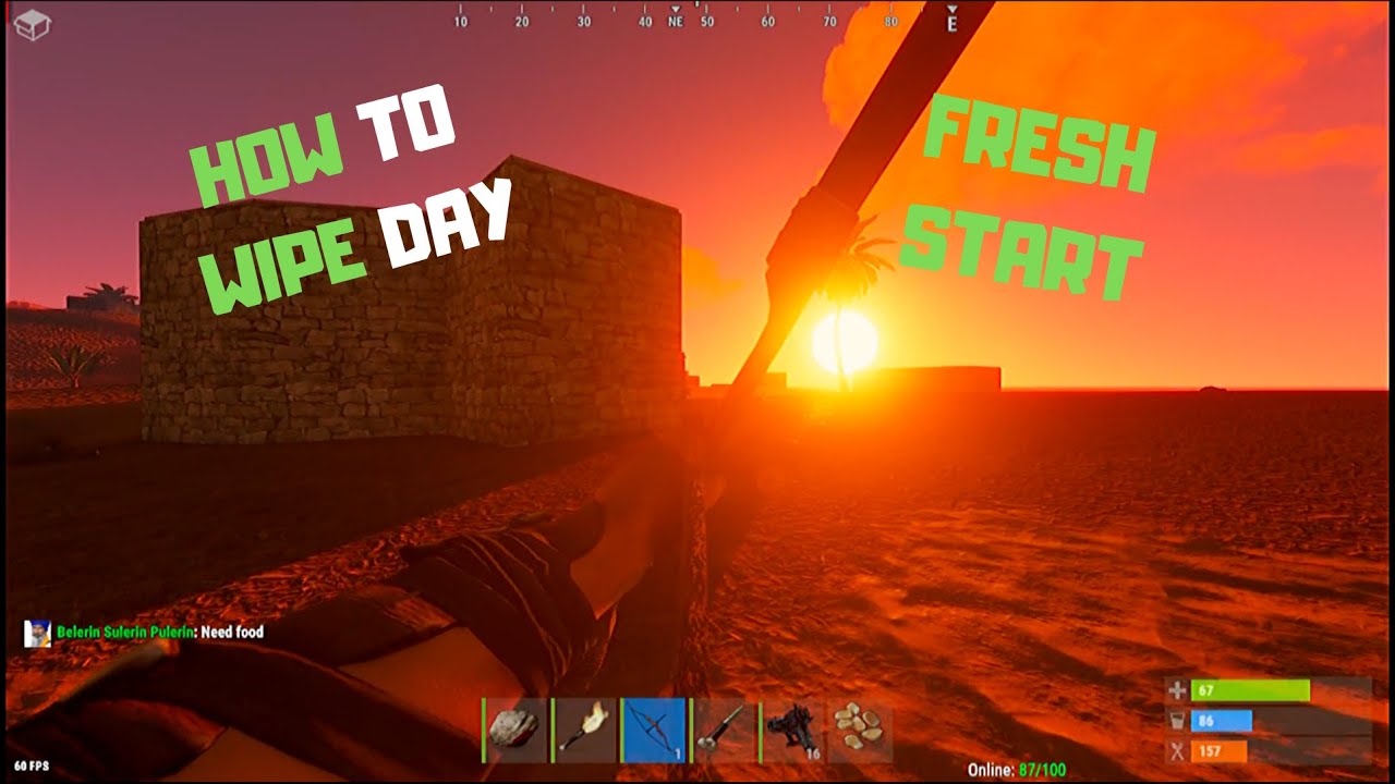 Rust - WIPE DAY FRESH START / RUST SOLO SURVIVAL [1/2] - YouTube