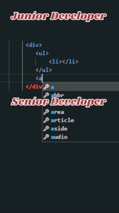 Which you are Junior vs Senior Developer 😜😅#htmlcss #webdevelopment #webdesign #javascript - YouTube