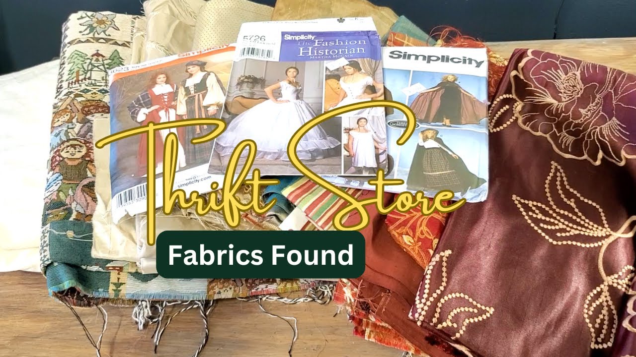 A Pile of Thrift Store Fabric Haul. Patterns Included! - YouTube