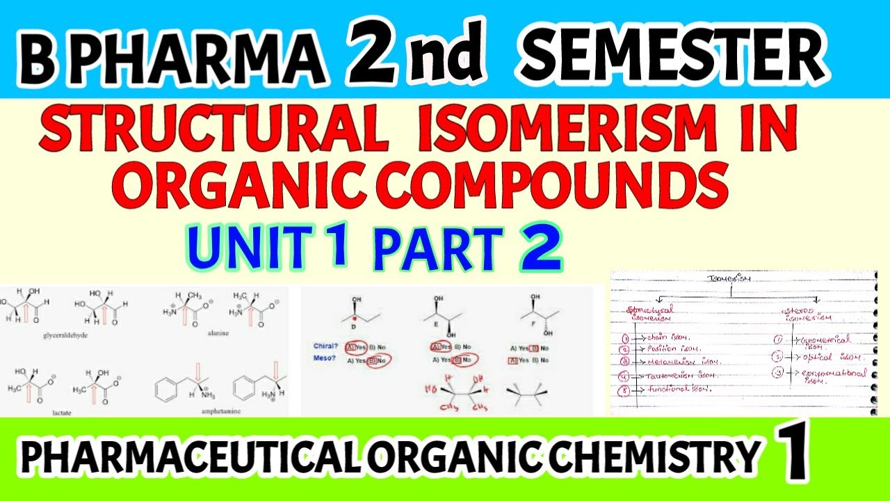 Structural isomerism in organic compound || B pharma || - YouTube
