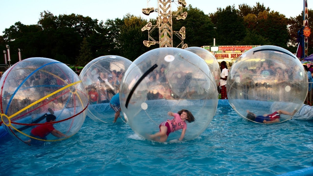 Fun With Giant Water Balls In a Pool - Fun Activities For Kids - YouTube