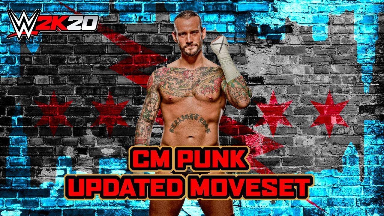 WWE 2K20 CM Punk Updated Moveset - YouTube