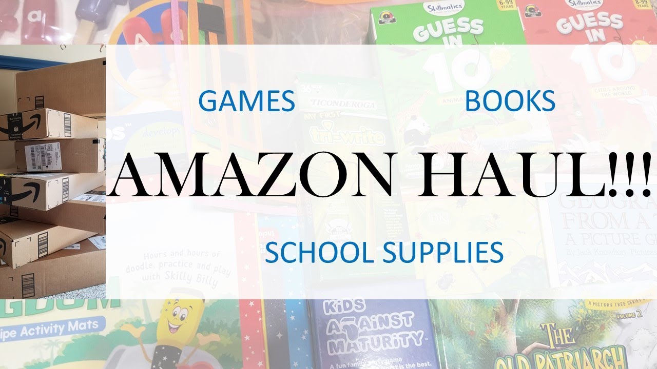 **HOW I GET GREAT DEALS** AMAZON Homeschooling HAUL!!! || SCHOOL SUPPLY ...
