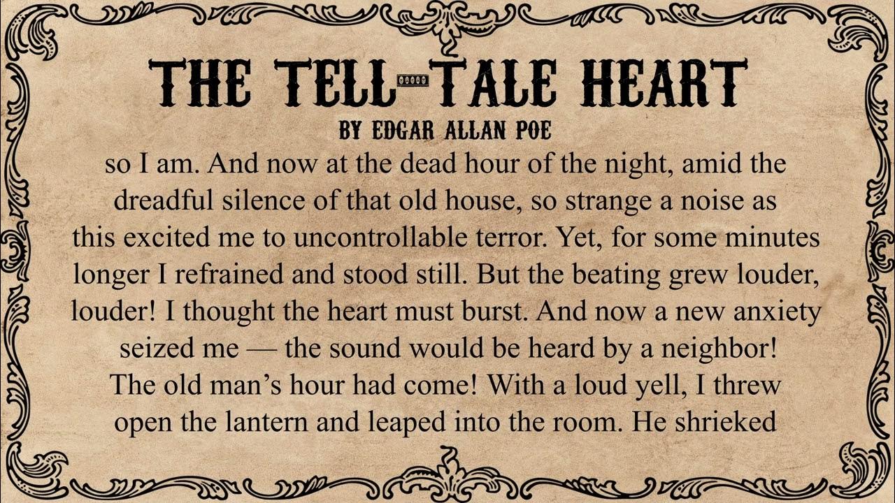 The Tell-Tale Heart Short story by Edgar Allan Poe - YouTube
