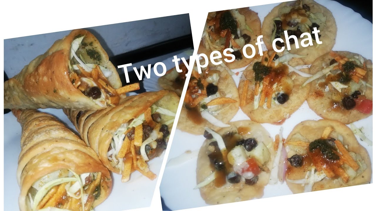 Two types of crispy chat_ Cone chat_Papri chat(Ramzan special ) - YouTube