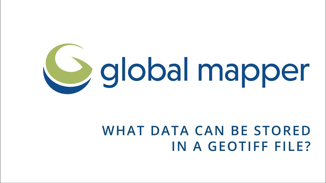 What data can be stored in a GeoTIFF file? - YouTube