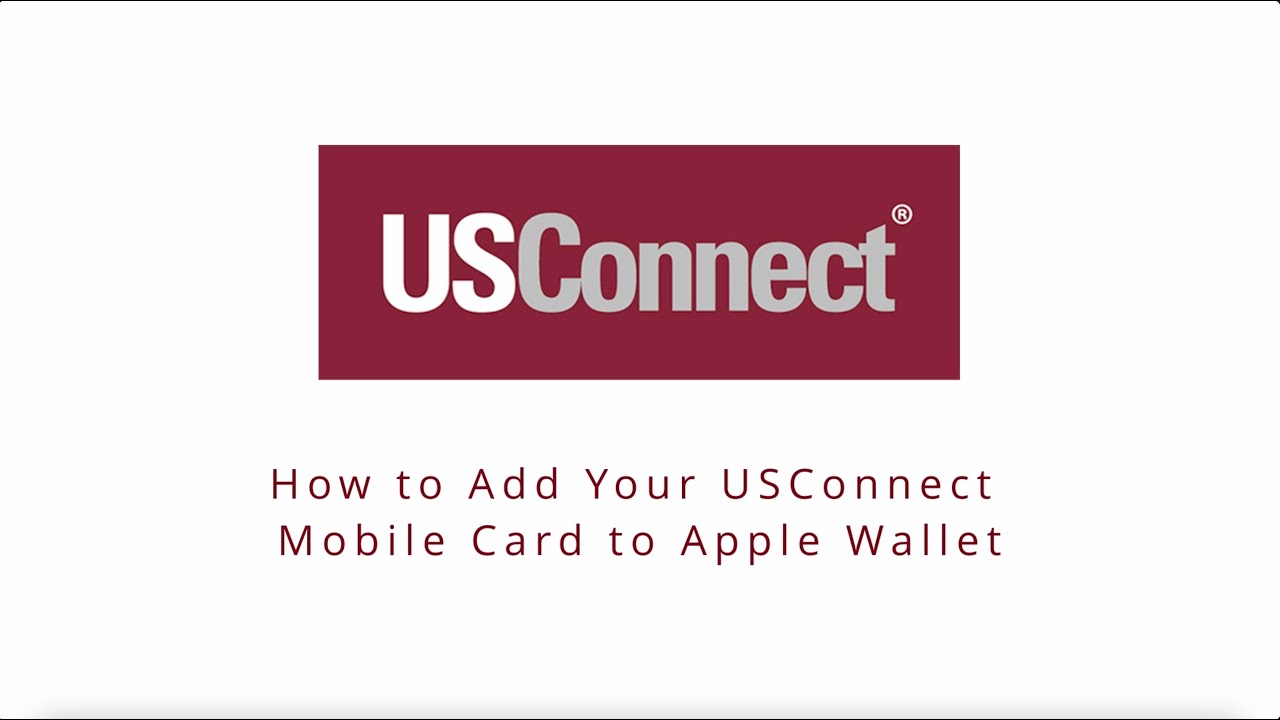 How to Add USConnect Card to Apple Wallet - YouTube