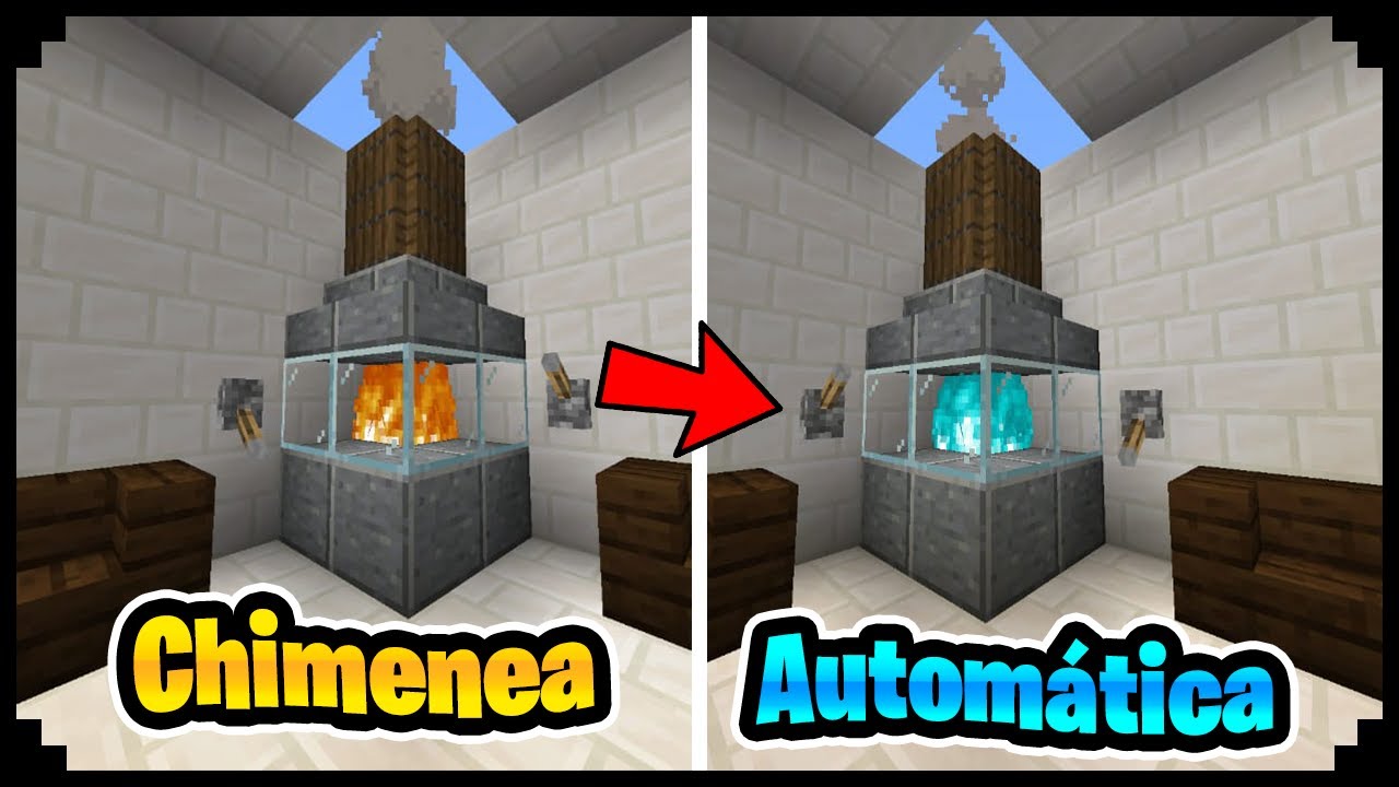 Como hacer una CHIMENEA AUTOMÁTICA que CAMBIA de COLOR en Minecraft ...
