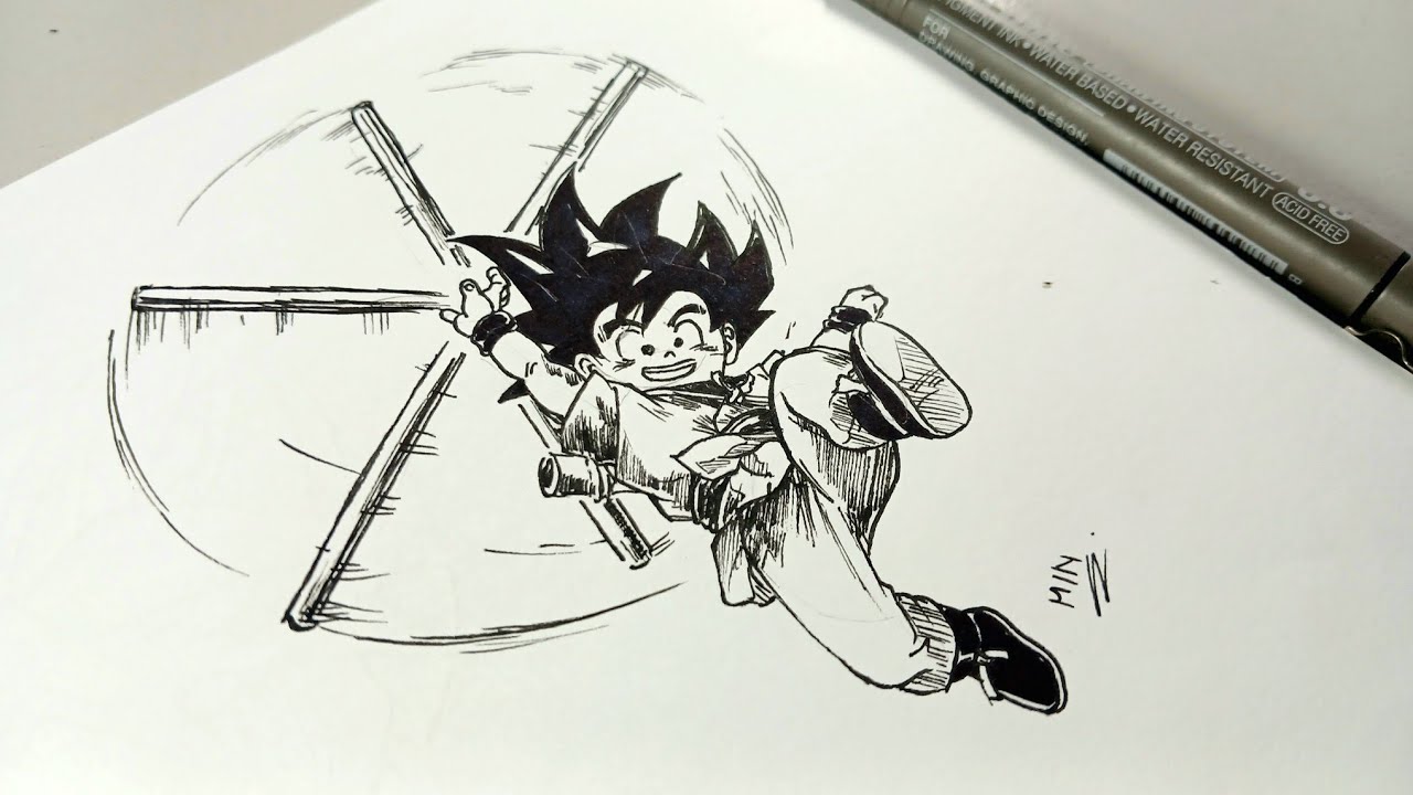 Draw stickman Goku《Dragon ball DAIMA》 - YouTube