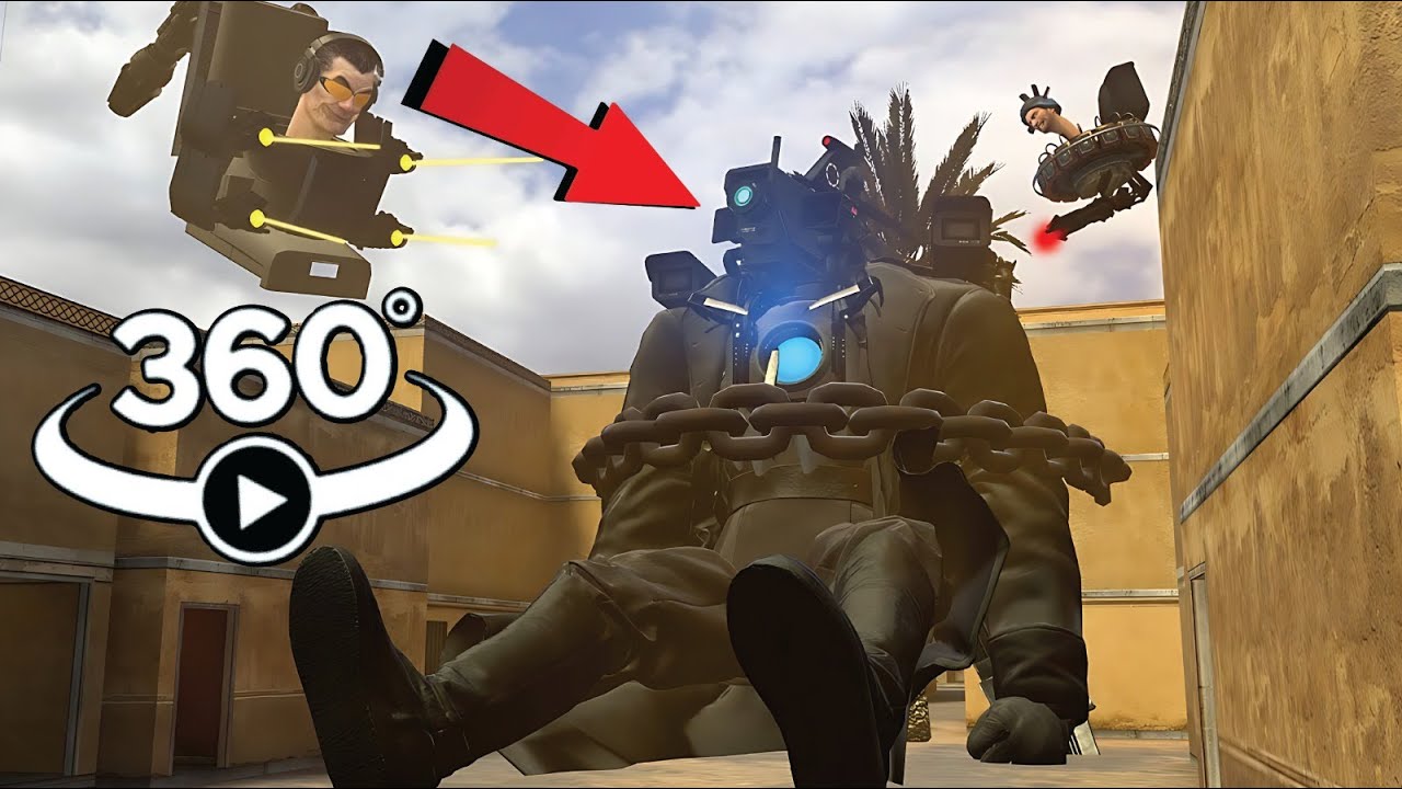 VR 360° | skibidi toilet 64 Titan Cameraman but it's Dafuq Boom 360° VR ...