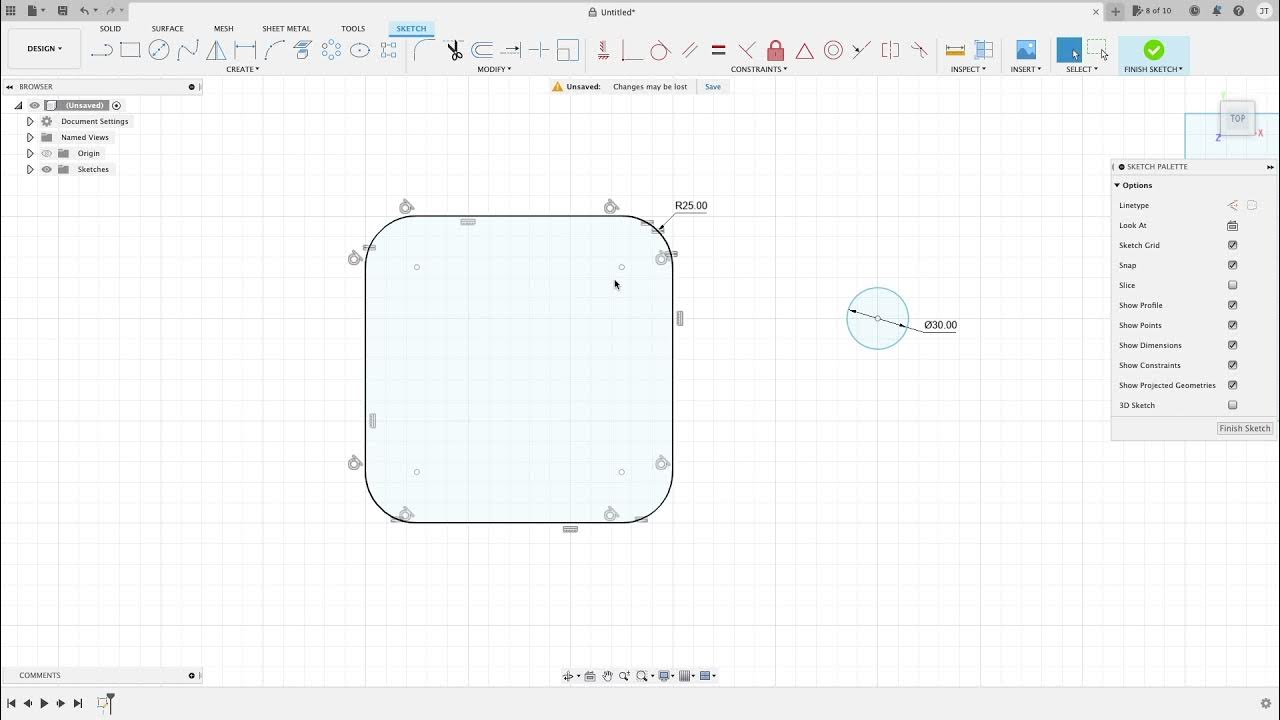 (Part.24) 2D Sketching (Constraint Tools #3). Fusion360 for the absolute beginner help series ...
