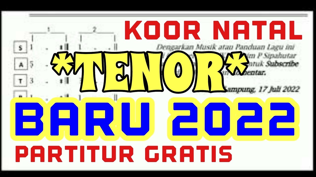 Panduan Suara Tenor - Koor Natal Terbaru 2022 - Bersukacitalah - YouTube