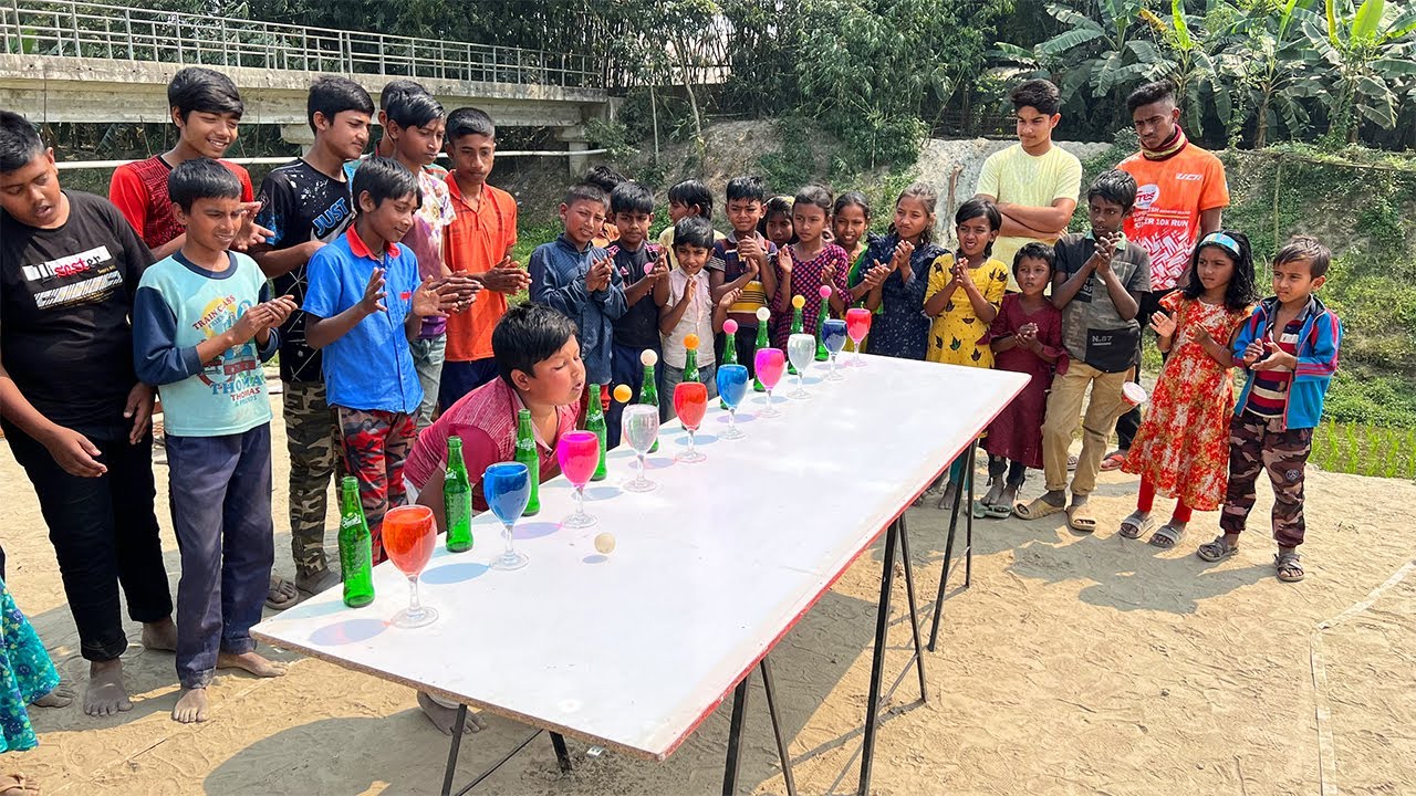 Who can more score and win more food ?? Amazing challenge for boys ...