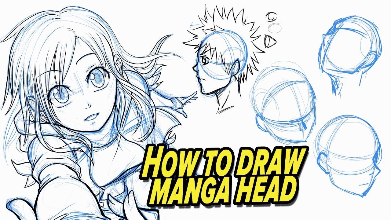 How To Draw MANGA HEAD Multiple Angles YouTube