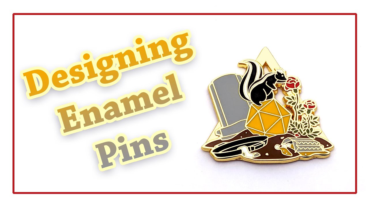 Designing Enamel Pins - Trash Rolls Skunk - YouTube