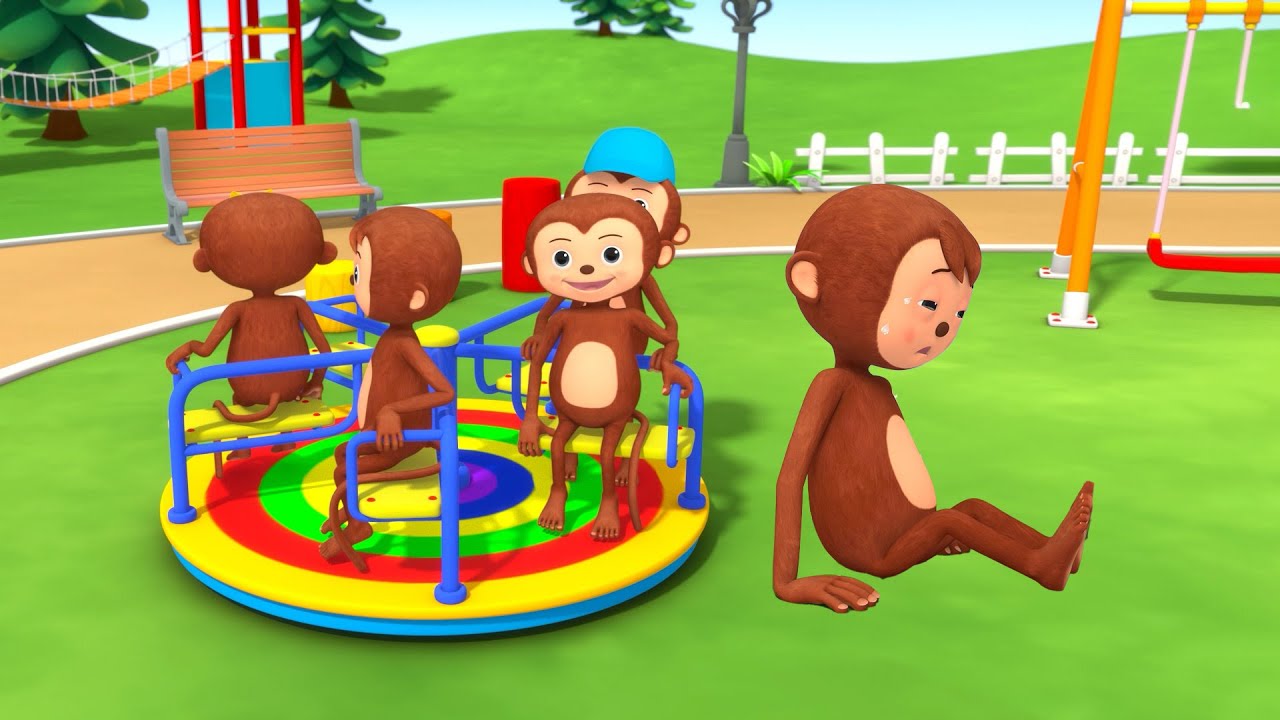 5 Little Monkeys - Playground Counting Adventure with Mummy! | Fun Baby ...