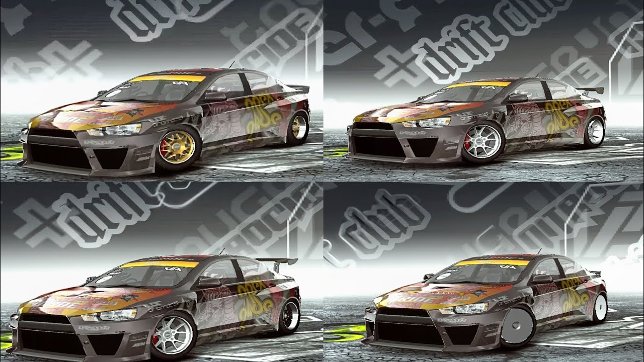 All types of Ryo's Evo X in Need for Speed ProStreet PS2 - YouTube