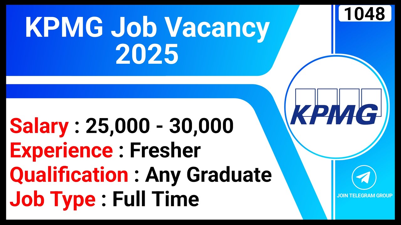 KPMG Job Vacancy 2025 | Job For Fresher | Analyst Jobs | Pune Jobs ...