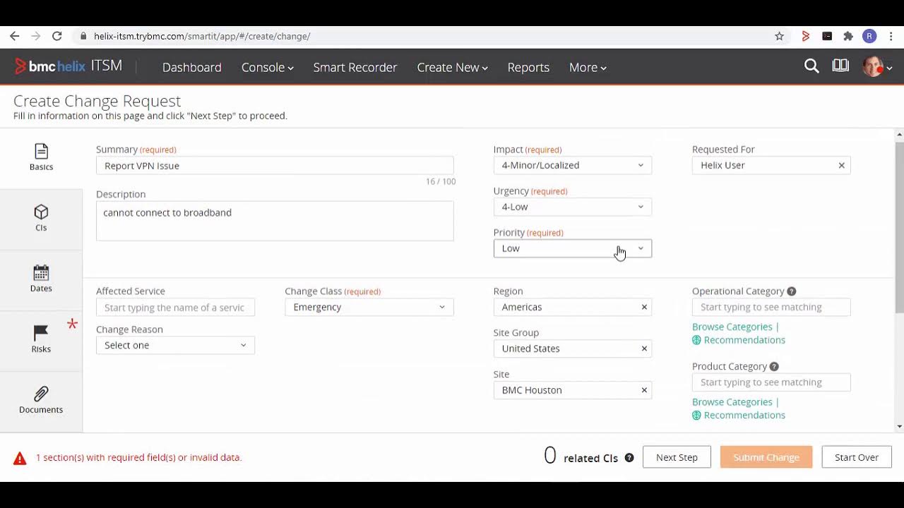 BMC Helix ITSM - Change Management - YouTube