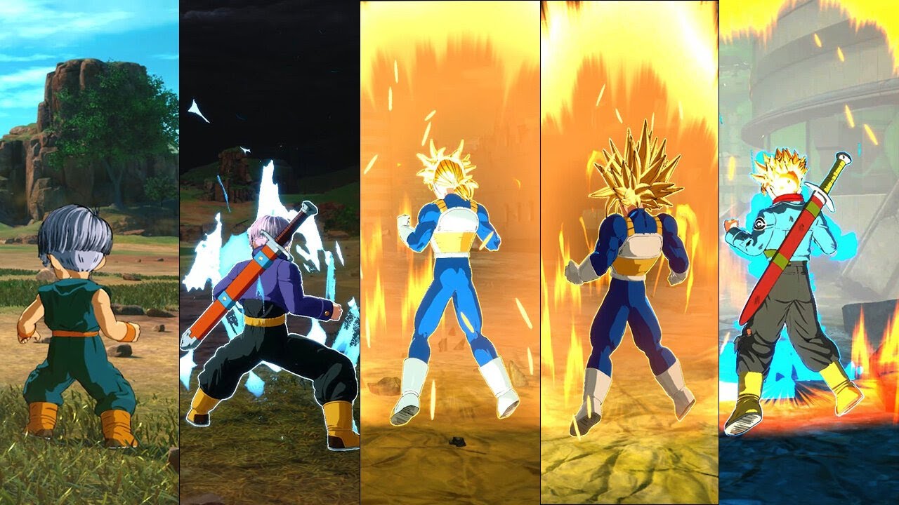 Dragon Ball Sparking Zero All trunks Transformations & Ultimate Attacks ...