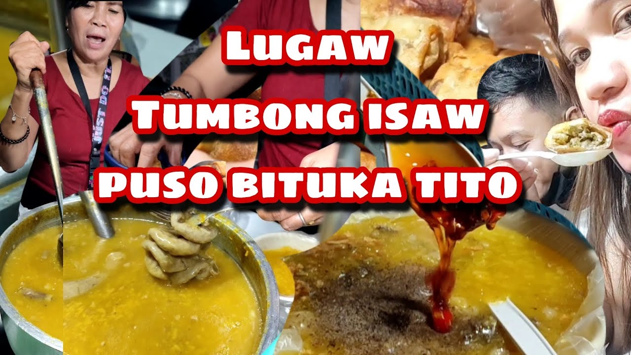 Lugaw Tumbong isaw Bituka Puso tito at iba pa #lugaw #foodvlog # ...