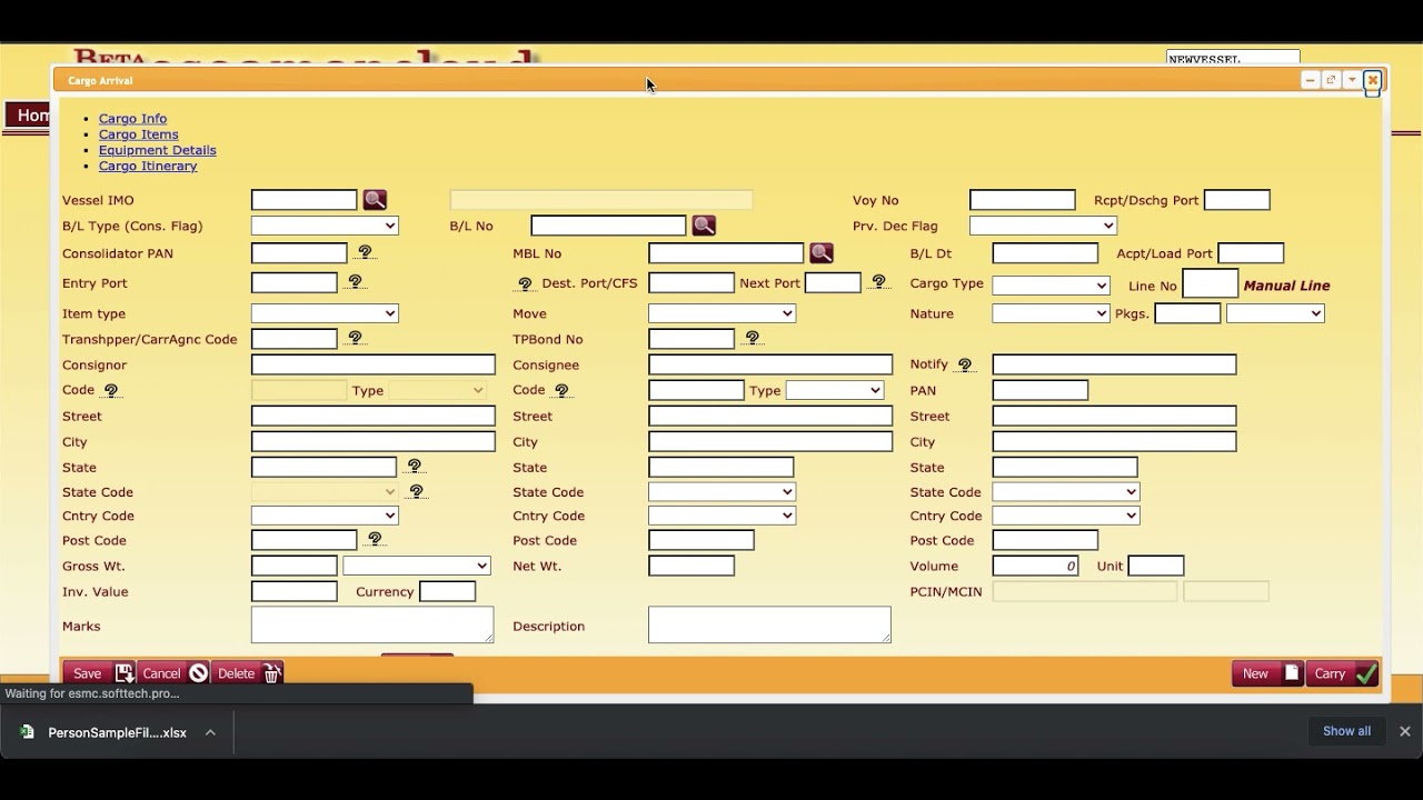 eSeaManCloud Demo - How to create SAM (Arrival Manifest) for filing ...