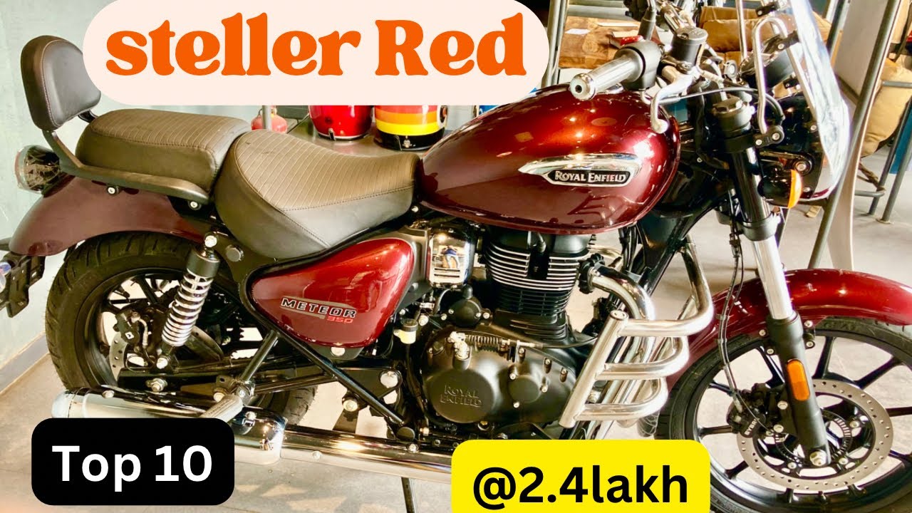 Meteor 350 stellar Red | Royal Enfield meteor 350 review - YouTube