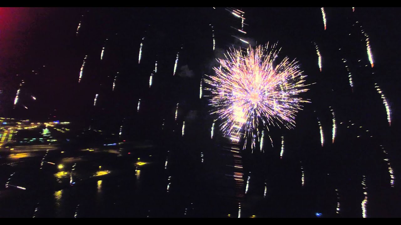 Flying Drone Through New Years Fireworks Show - YouTube