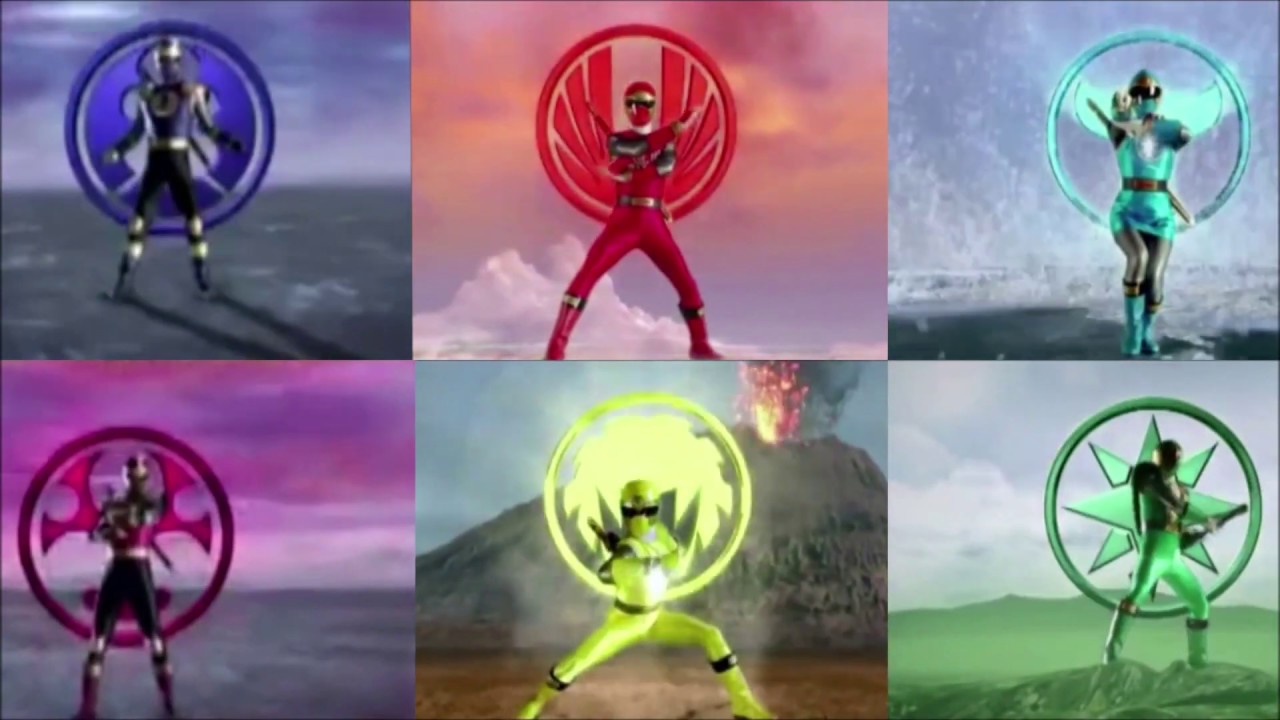 Power Rangers: Ninja Storm - All Group Morph Combinations - 2 WAYS AND ...