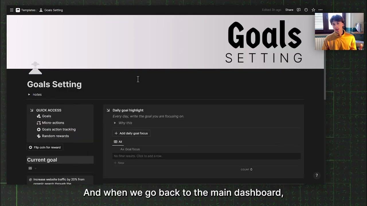 The 2024 evidence-based goal setting system in Notion (with template) - YouTube