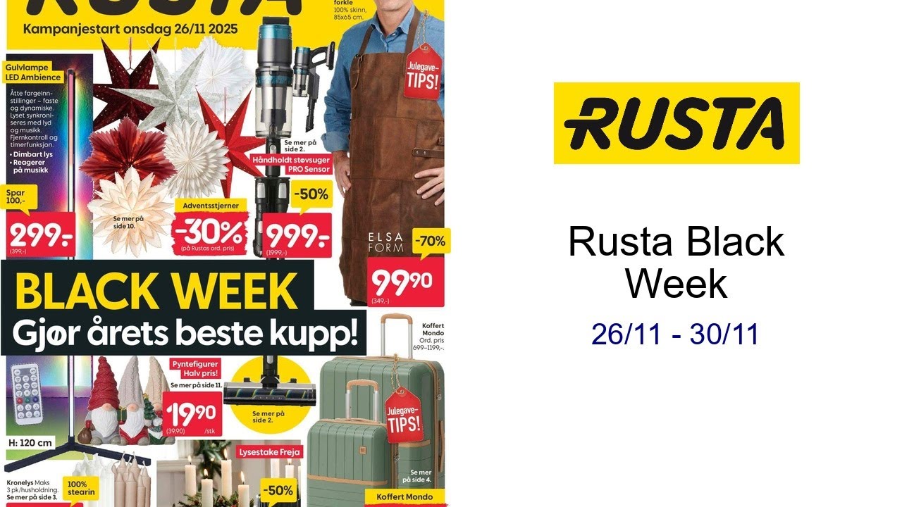 Rusta Black Week 26/11 - 30/11 - YouTube