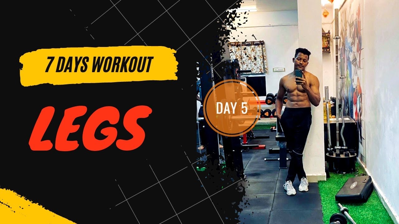 Day 5 || Leg workout || leg day || 7 Day challenge || leg Exercise ...