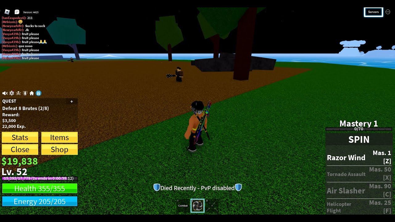 blox fruits first sea grind solo - YouTube