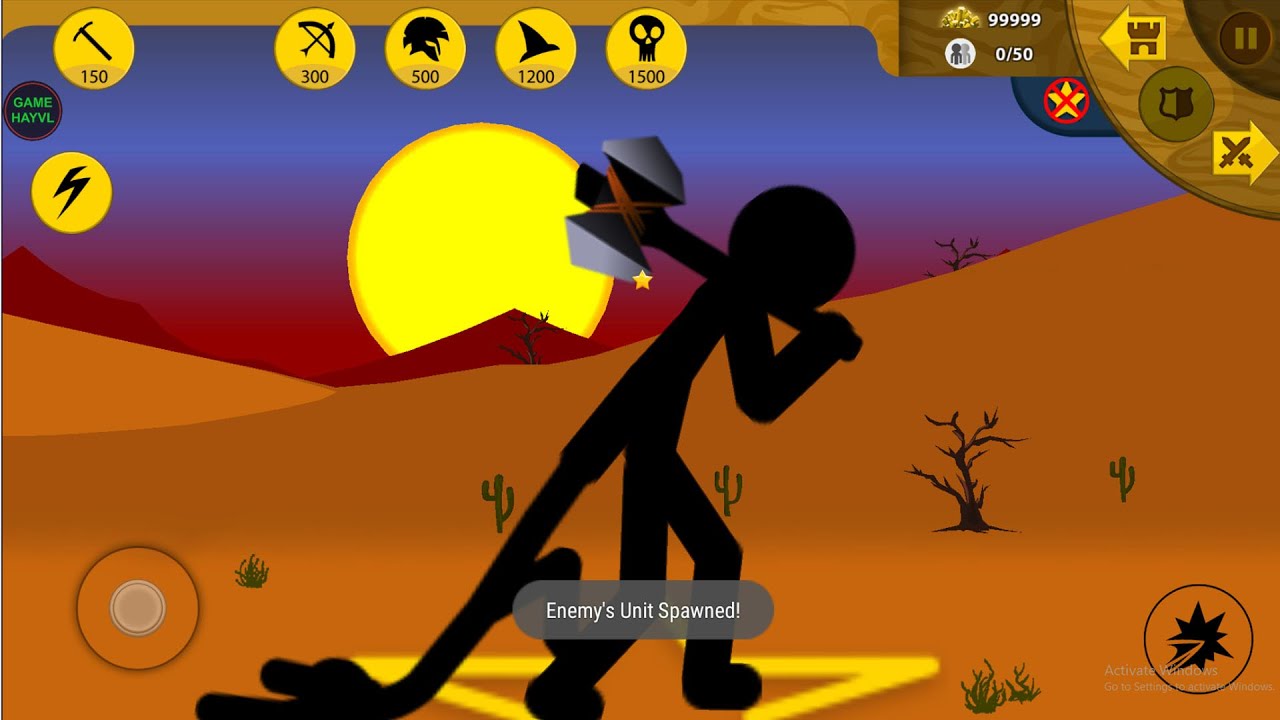 Stick War | stickman carrying ax to chop firewood in stick war - YouTube