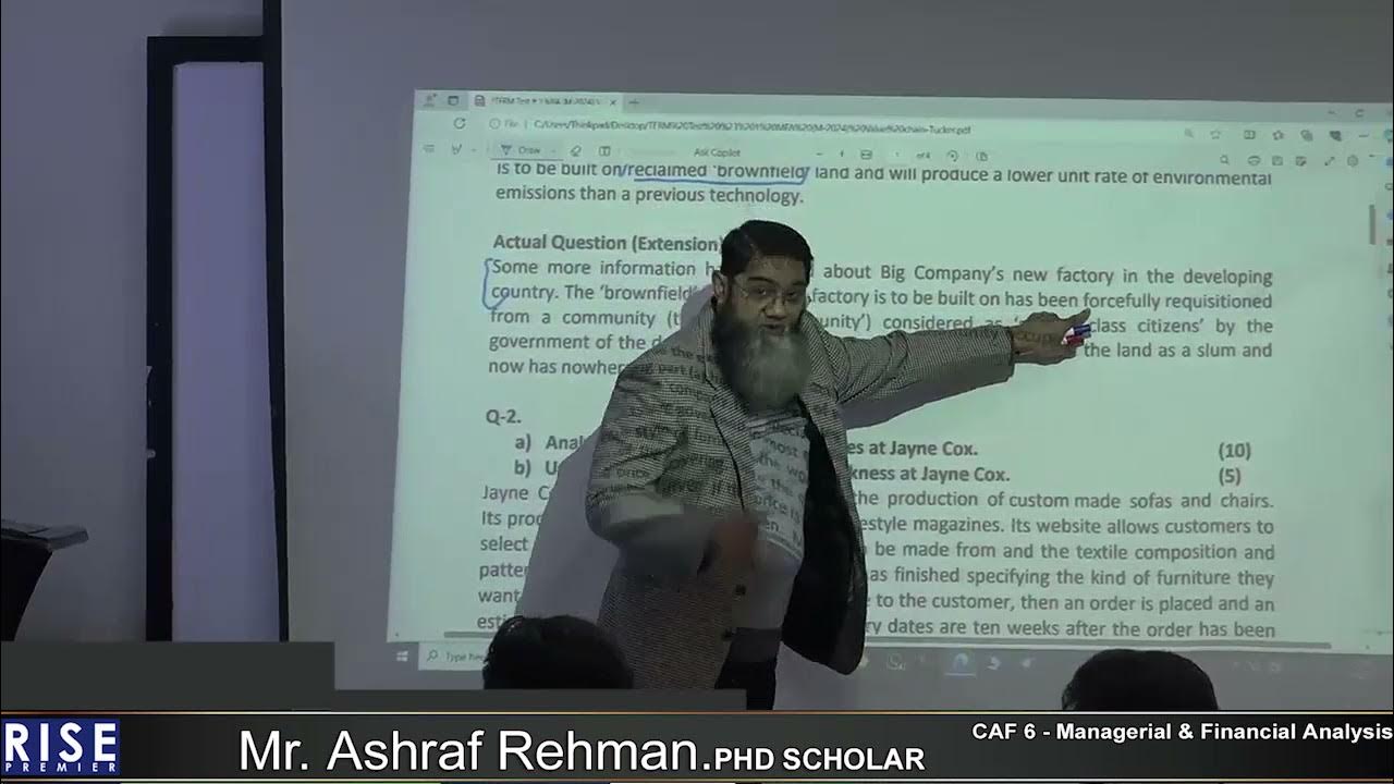 CAF 6 Sir Ashraf Rehman Lecture 40 - YouTube