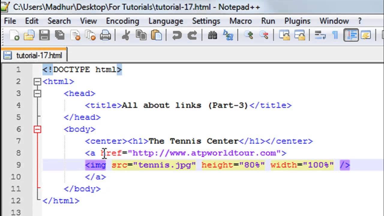 HTML Tutorial - 17: Embedding Links Under Images - YouTube