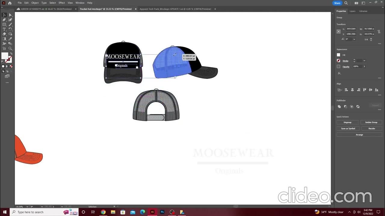 Designing hats for my streetwear brand in adobe illustrator - YouTube