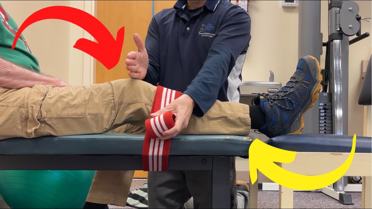 (2) Simple Knee Extension Exercises After Total Knee Replacement - YouTube