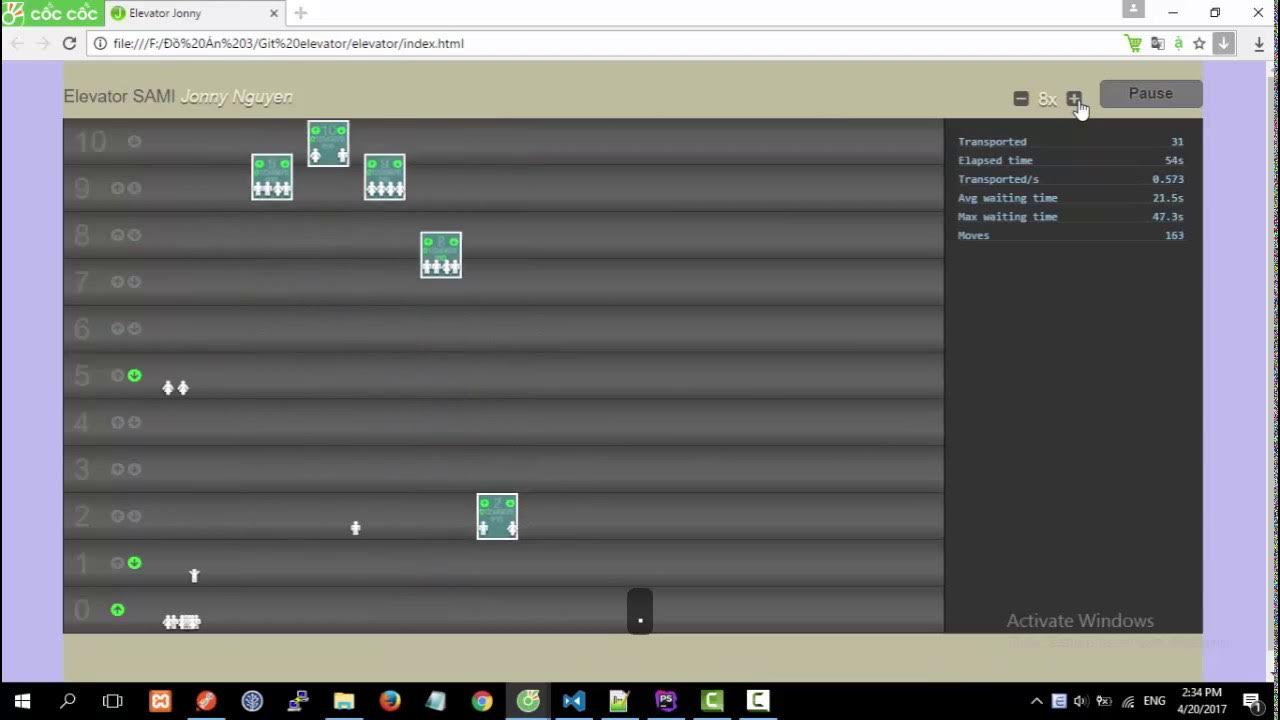 Elevator simulation - YouTube