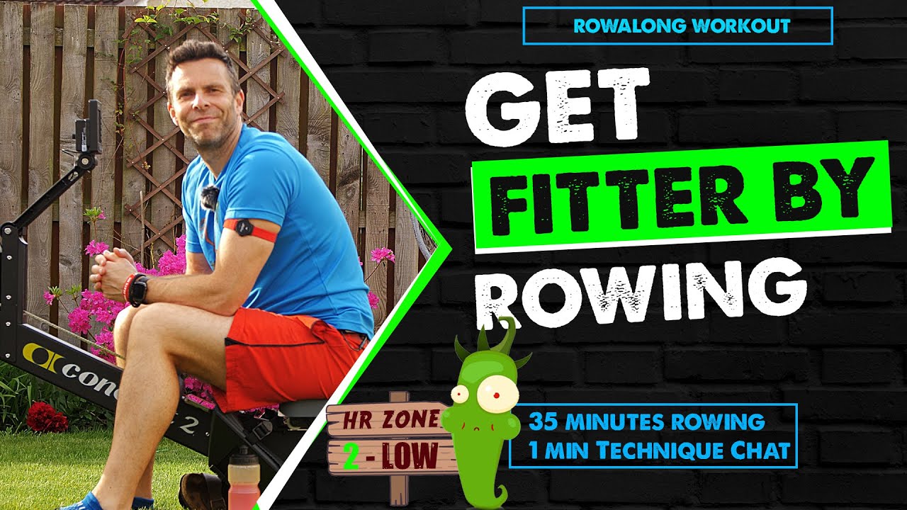 35 minute LOW INTENSITY rowing workout: Zone 2 HR - Get Fit 21 - YouTube