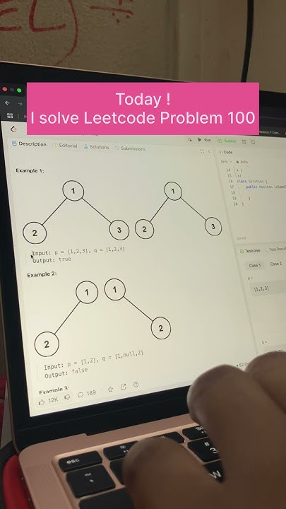 Day 81: Solved LeetCode Problem #100 #java #correctcoding #programming #problemsolving # ...