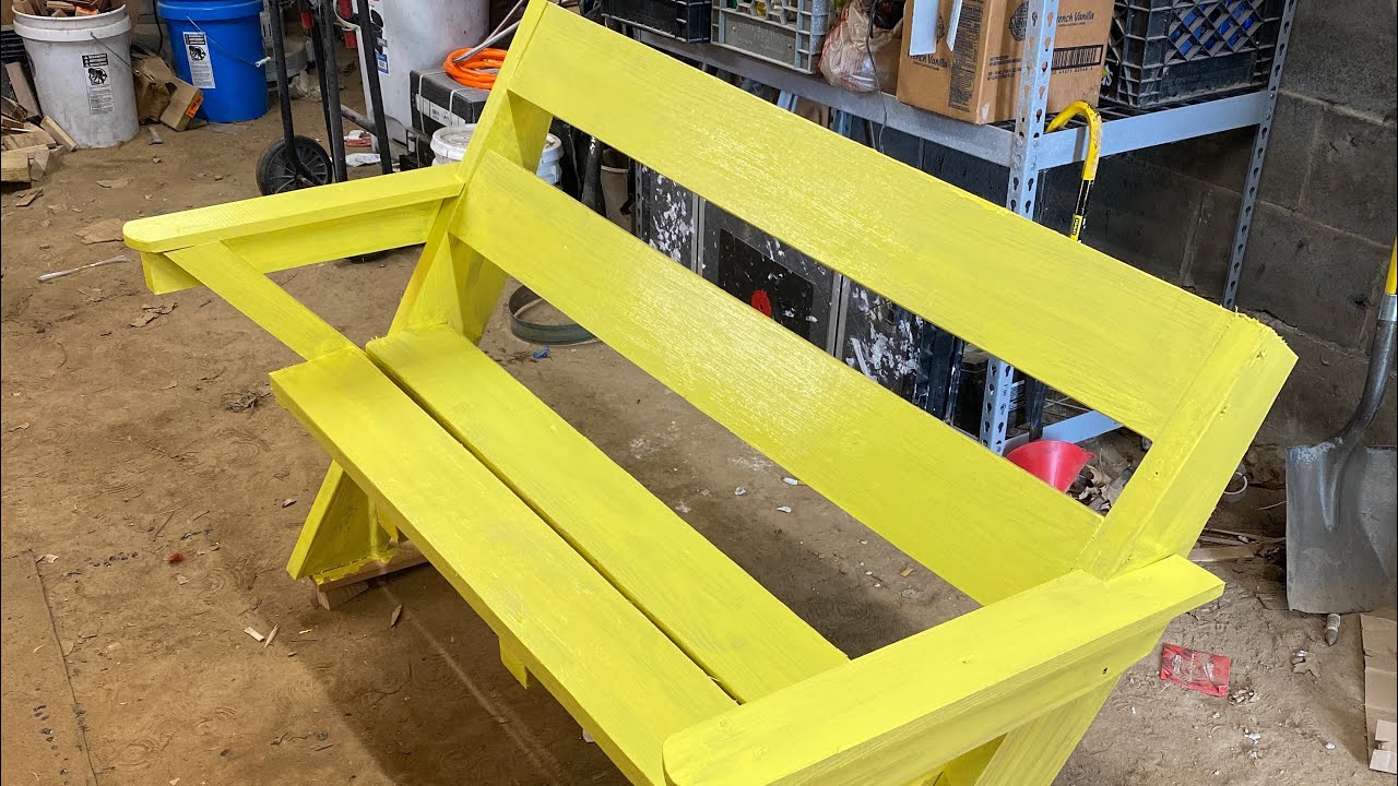 DIY Park bench - YouTube