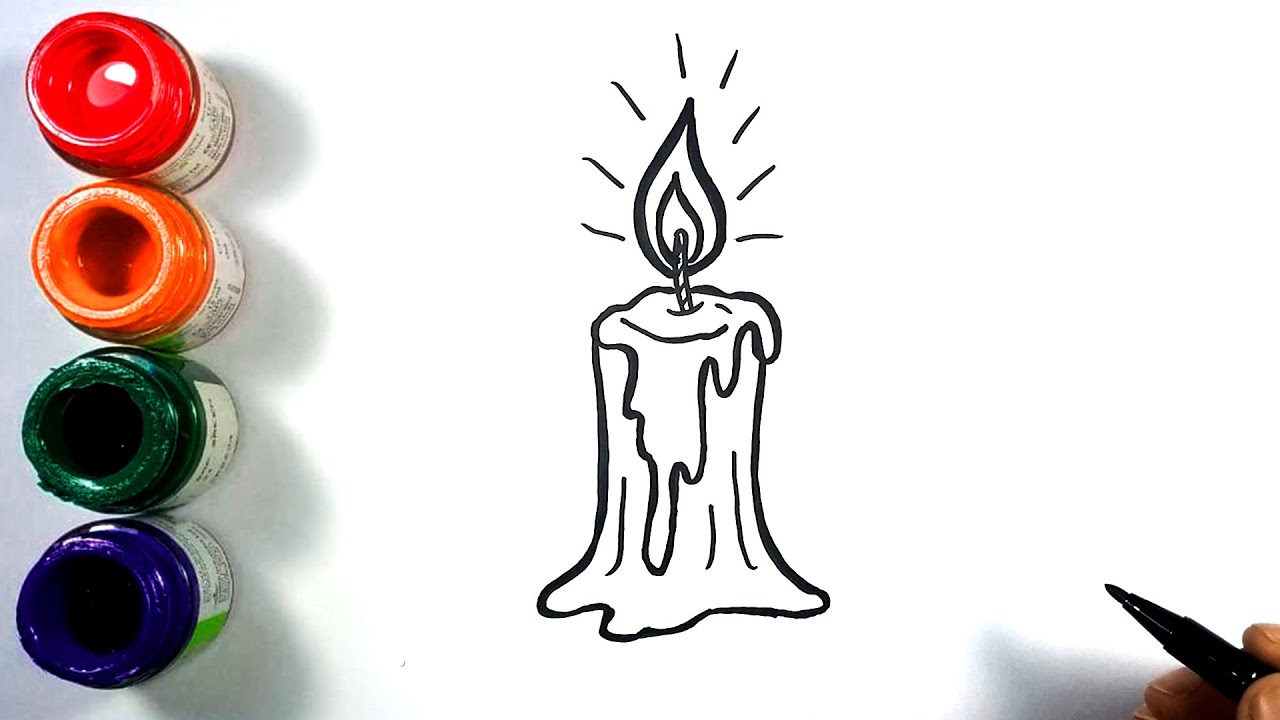 Easy Step-by-Step Candle Drawing Tutorial - YouTube