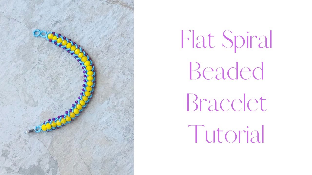 Flat Spiral Bracelet Tutorial #beadingtutorial #beadedbraceletstutorials - YouTube