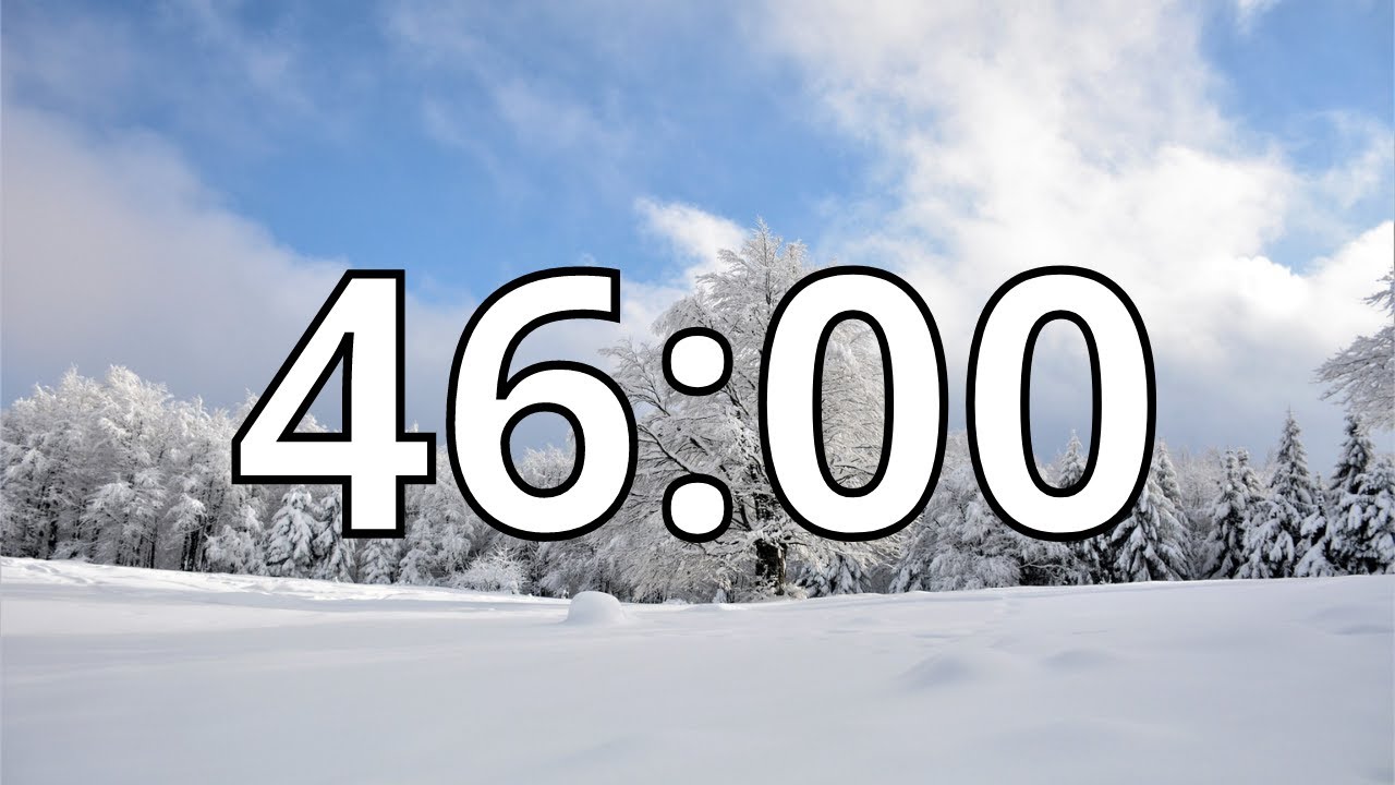 46 Minutes Winter Timer Countdown With Music and Alarm (Simple Beep ...