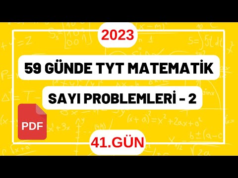 SAYI PROBLEMLERİ - 2 | 59 GÜNDE TYT MATEMATİK KAMPI | 2023 TYT MATEMATİK KONU ANLATIMI