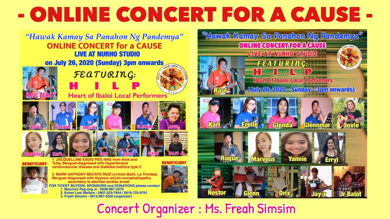 ONLINE CONCERT FOR A CAUSE VIDEO CLIPS - YouTube