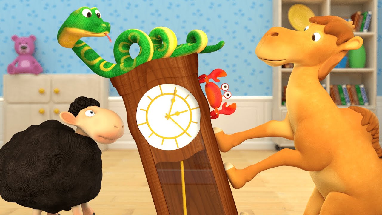 Hickory Dickory Dock! Animal Time | Lalafun Animal Nursery Rhymes - YouTube