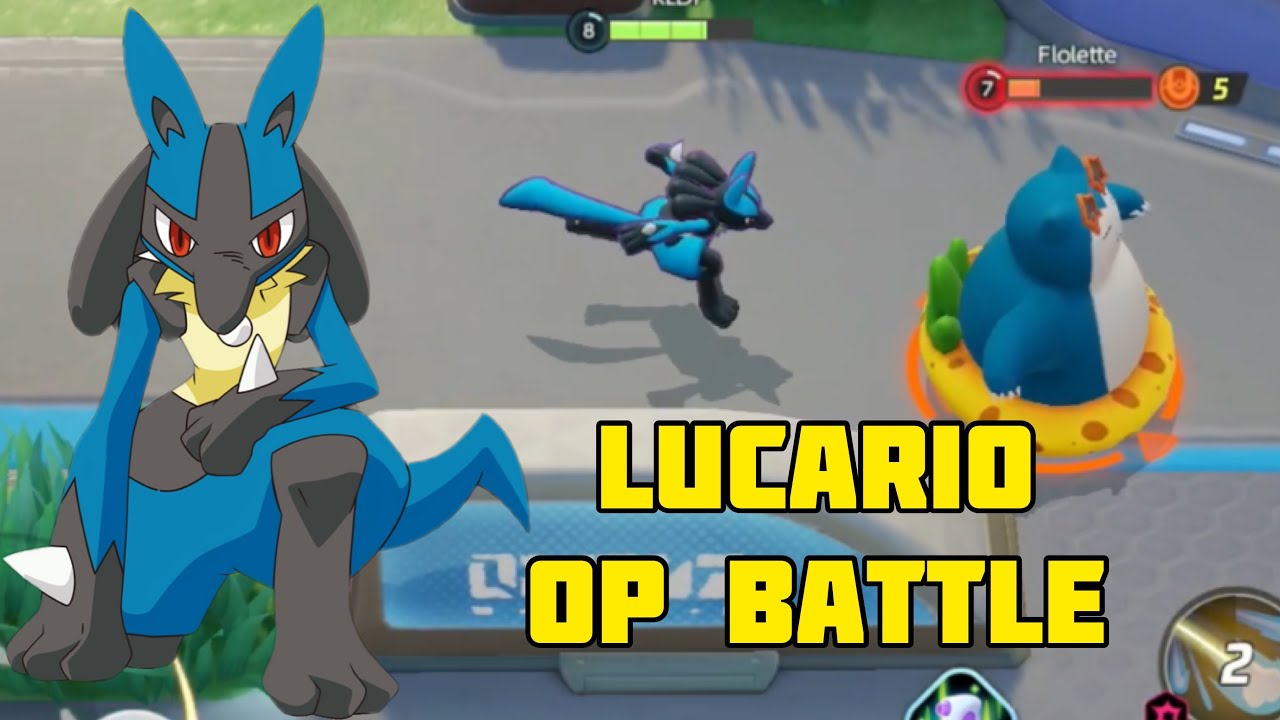 Lucario battle Gameplay Pokemon Unite - YouTube