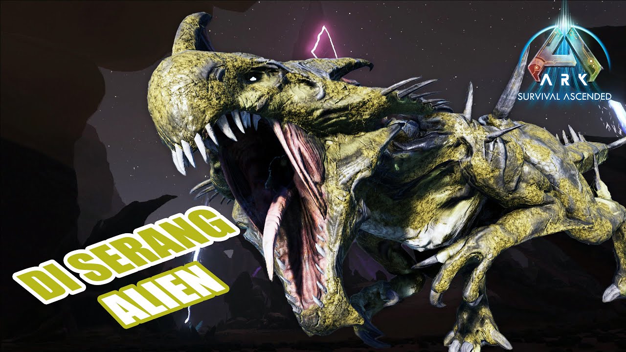 AKU DI SERANG ALIEN PENGUASA PERMUKAAN REAPER KING ️ ARK Survival ...